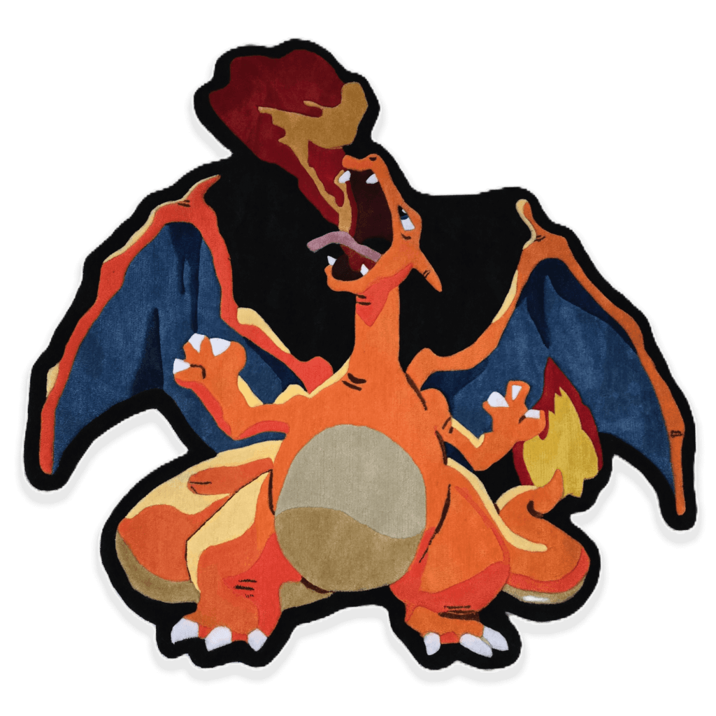 Alfombra Charizard Pokémon Rug hecha a mano | Lolefica Rugs